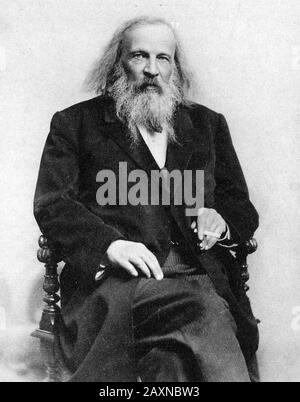 Dmitri Mendeleev, Russian chemist who created the periodic table of ...