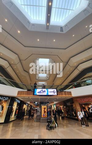 Interior of Queensgate Shopping Centre, Peterborough, Cambridgeshire ...