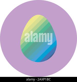 easter egg painted with stripes block style Stock Vector Image & Art ...