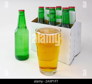 Beer bottles, Six Pack Stock Photo - Alamy