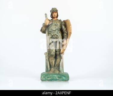 Antique Compton Pottery knight figure Stock Photo - Alamy