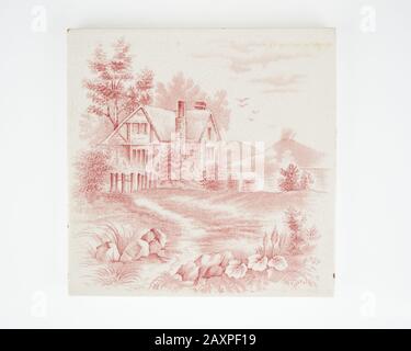 Antique 1890s Victorian pottery tile Stock Photo - Alamy