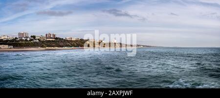 Panoramic view of pier at Bournemouth, Dorset, UK. Taken on 30th Stock ...