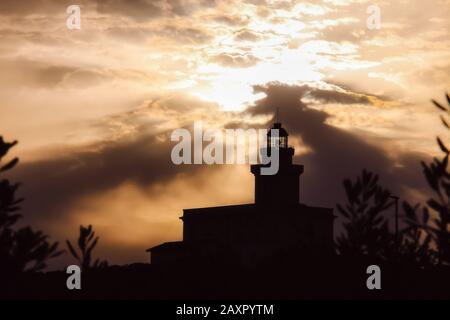 Beautiful lighthouse in Capo Testa, Sardinia Stock Photo - Alamy