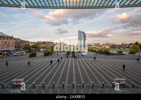 Liege railway station, Gare de Liege-Guillemins, designed by the ...