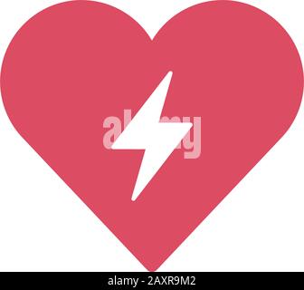 Charging red heart symbol Stock Vector Image & Art - Alamy