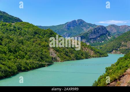 Shkopet Reservoir, Liqeni i Shkopetit, Mat River, Ulëz, Qark Dibra ...