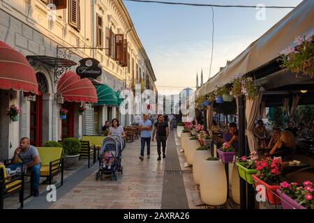 Kole Idromeno street in Shkoder. Albania Stock Photo - Alamy