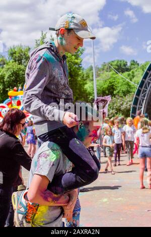 Novokuznetsk, Kemerovo region, Russia - June 12, 2022 :: Happy family ...
