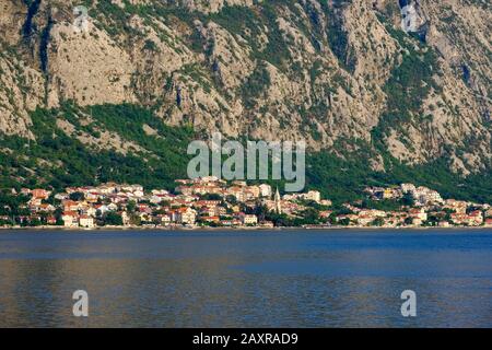 The Small Village Of Dobrota Montenegro Stock Photo - Alamy