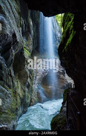 Partnach gorge, hiking trail, summer Stock Photo - Alamy