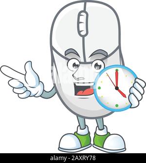 Arrow with hourglass cursor. Waiting mouse pointer in pixel art style ...