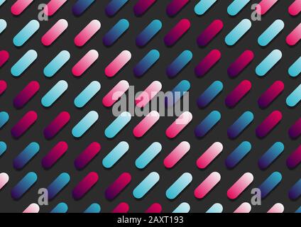 Modern gradient diagonal rounded stripe pattern flyer background - vector stationery template ...