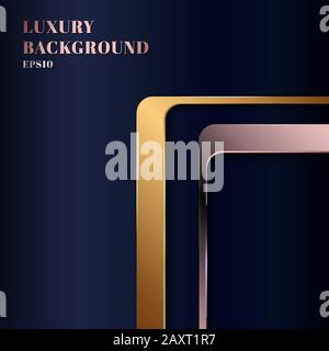 Golden square frame on a pink background vector Stock Vector Image ...