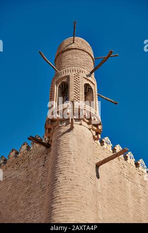 Aussendetail des Tasch-Hauli-Palast, Ichan Qalʼа, Chiwa, Usbekistan ...