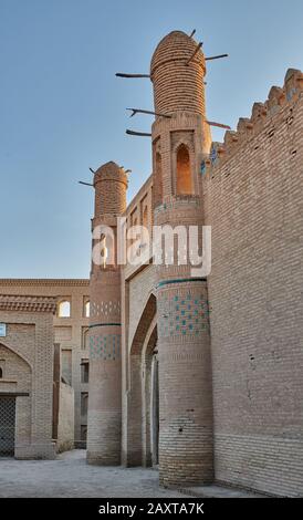 Aussendetail des Tasch-Hauli-Palast, Ichan Qalʼа, Chiwa, Usbekistan ...