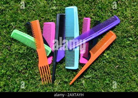 different types of comb in various colors Stock Photo - Alamy