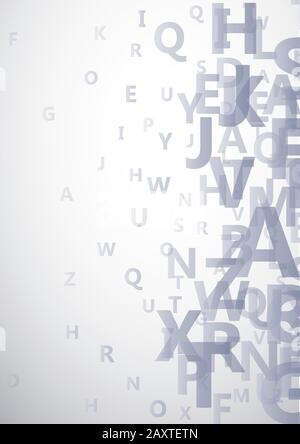 Vector abstract alphabet background with flying letters Stock Vector ...