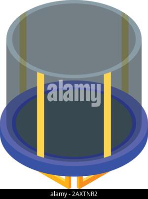 Firefighter trampoline icon cartoon vector. Work person. Service ...