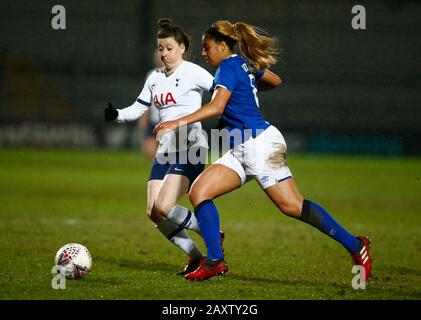 LONDON, ENGLAND - FEBRUARY 12: Gabrielle George of Everton Ladies in ...