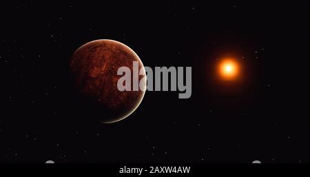 An alien planet far away in the universe Stock Photo - Alamy