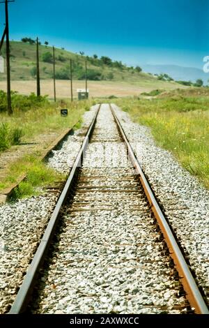Railway tracks in the middle of nowhere (HDR Stock Photo - Alamy