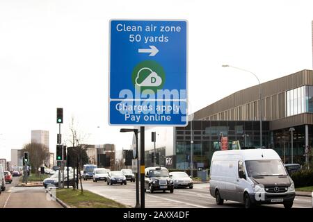 Birmingham Clean Air Zone signs installed in February 2020 before a ...