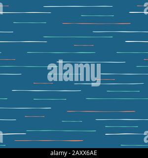 Hand drawn textured maritime stripes. Seamless vector pattern. Striped ...