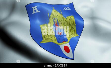3D Montpellier coat of arms, France. 3D Illustration Stock Photo - Alamy