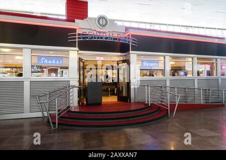 Central Diner in Terminal four at JFK International Airport, NYC, USA ...