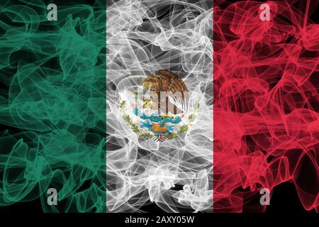 Mexico smoke flag Stock Photo - Alamy
