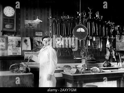 Meat Market about 1900, Butcher Shop, Quincy Meat Market, Turn of the ...