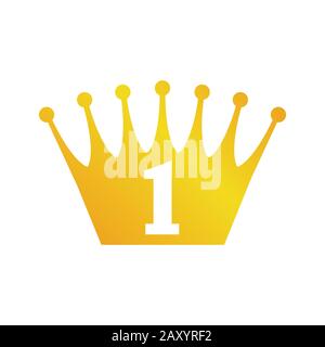 Gold crown icon / 1st place Stock Vector Image & Art - Alamy