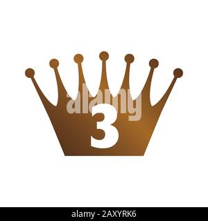 Bronze crown icon / 3rd place Stock Vector Image & Art - Alamy