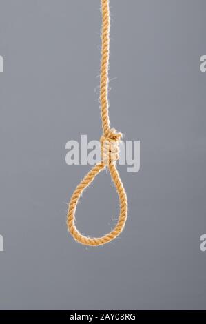 Noose made of rope against background Stock Photo - Alamy