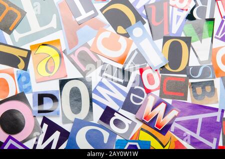 Cutout numbers from 1 to 0 from newspapers and magazines Stock Photo ...