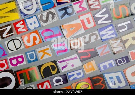 Cutout numbers from 1 to 0 from newspapers and magazines Stock Photo ...