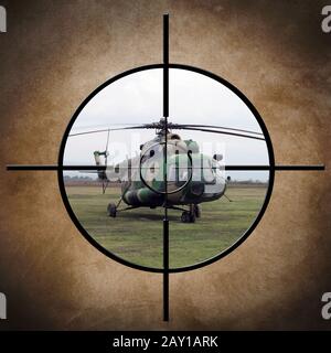 Target on helicopter Stock Photo - Alamy