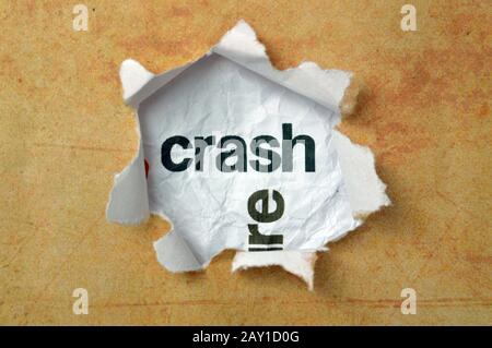 Debt text on paper hole grunge concept Stock Photo - Alamy