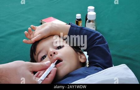 Close up Sick Young Boy Vomiting in Toilet at Home Stock Photo - Alamy