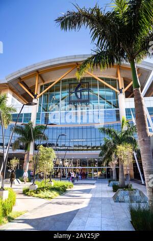 Durban, South Africa, 15th May - 2019: Exterior of shopping complex ...
