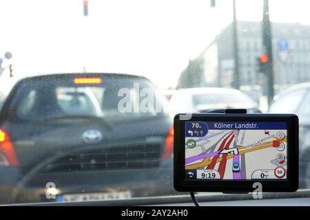 external navigation device in a car Stock Photo - Alamy