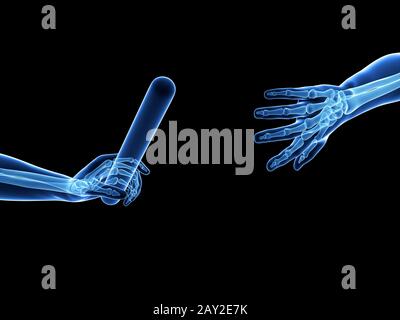 relay - visible skeleton Stock Photo - Alamy