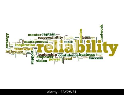 Reliability word cloud Stock Photo - Alamy