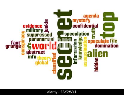 Top Secret, word cloud concept on white background Stock Photo - Alamy