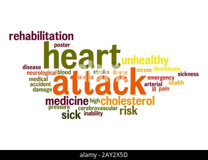 Heart attack word cloud Stock Photo - Alamy