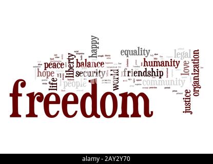 Freedom word cloud Stock Photo - Alamy