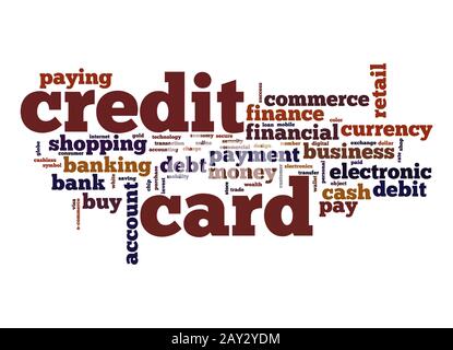 Credit card word cloud Stock Photo - Alamy