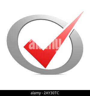 Tick in circle Stock Photo - Alamy
