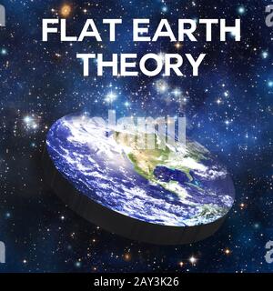flat earth theory concept Stock Photo - Alamy